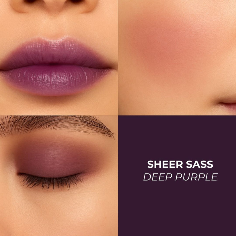 3-IN-1 Quench Tint - Sheer Sass (Deep Purple) Hydrating Tint For Lip ...